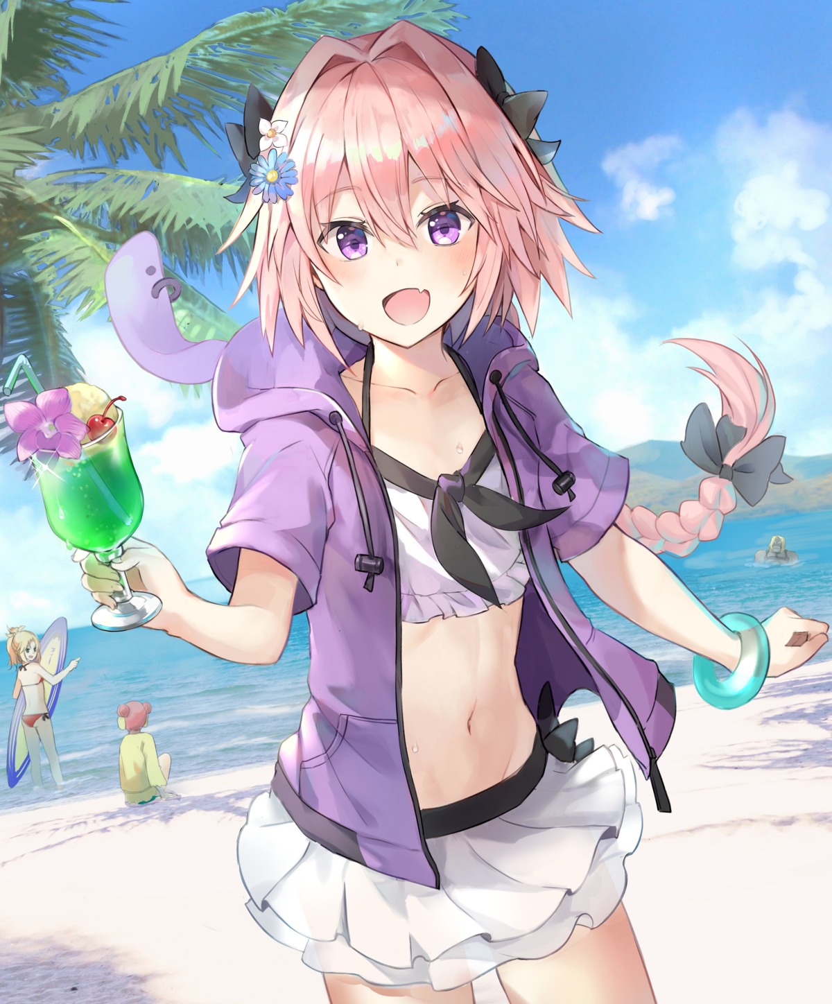 kusumoto touka fate/grand order astolfo (fate) bikini swimsuits trap wet | #507748 | yande.re